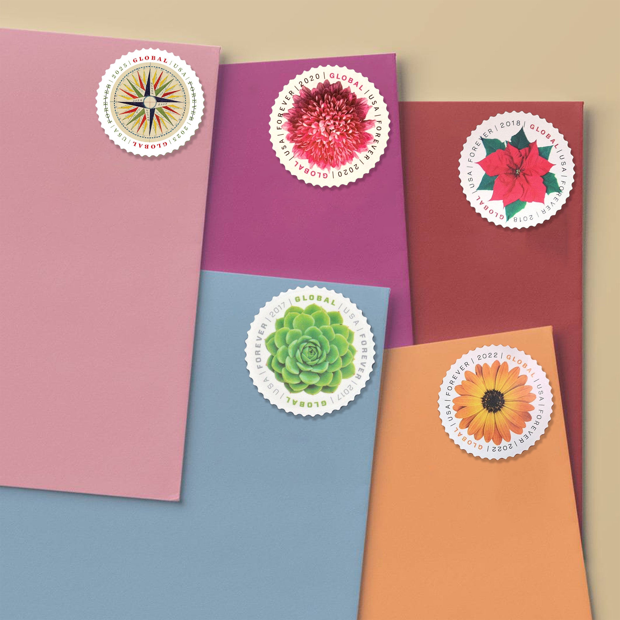 GLOBAL FLOWERS BUNDLE – USTAMPS